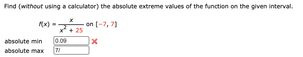 Solved Find (without using a calculator) the absolute | Chegg.com