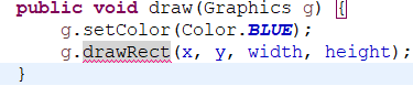 Solved The method drawRect(int, int, int, int) in the type | Chegg.com