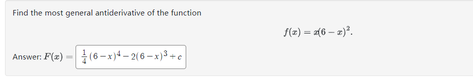 Solved Find the most general antiderivative of the function | Chegg.com