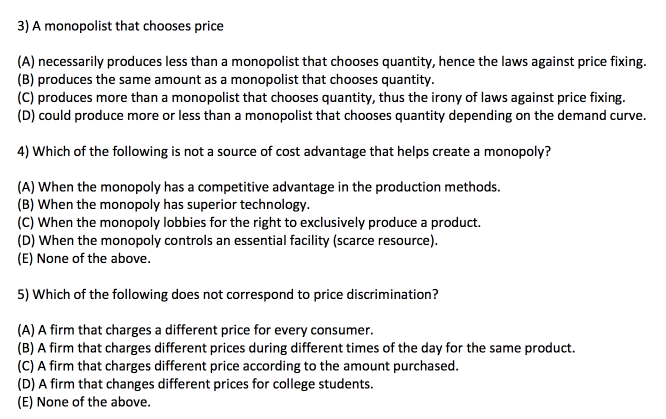 Solved Problem 5 Answer the multiple-choice questions. | Chegg.com