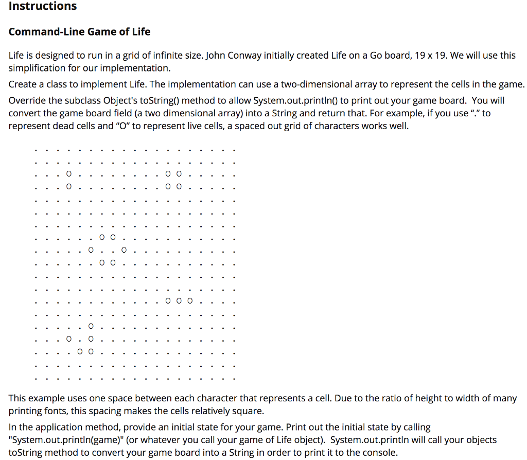 Solved Life is a mathematical "game" invented by | Chegg.com