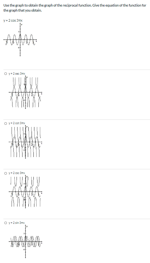 Solved Use the graph to obtain the graph of the reciprocal | Chegg.com