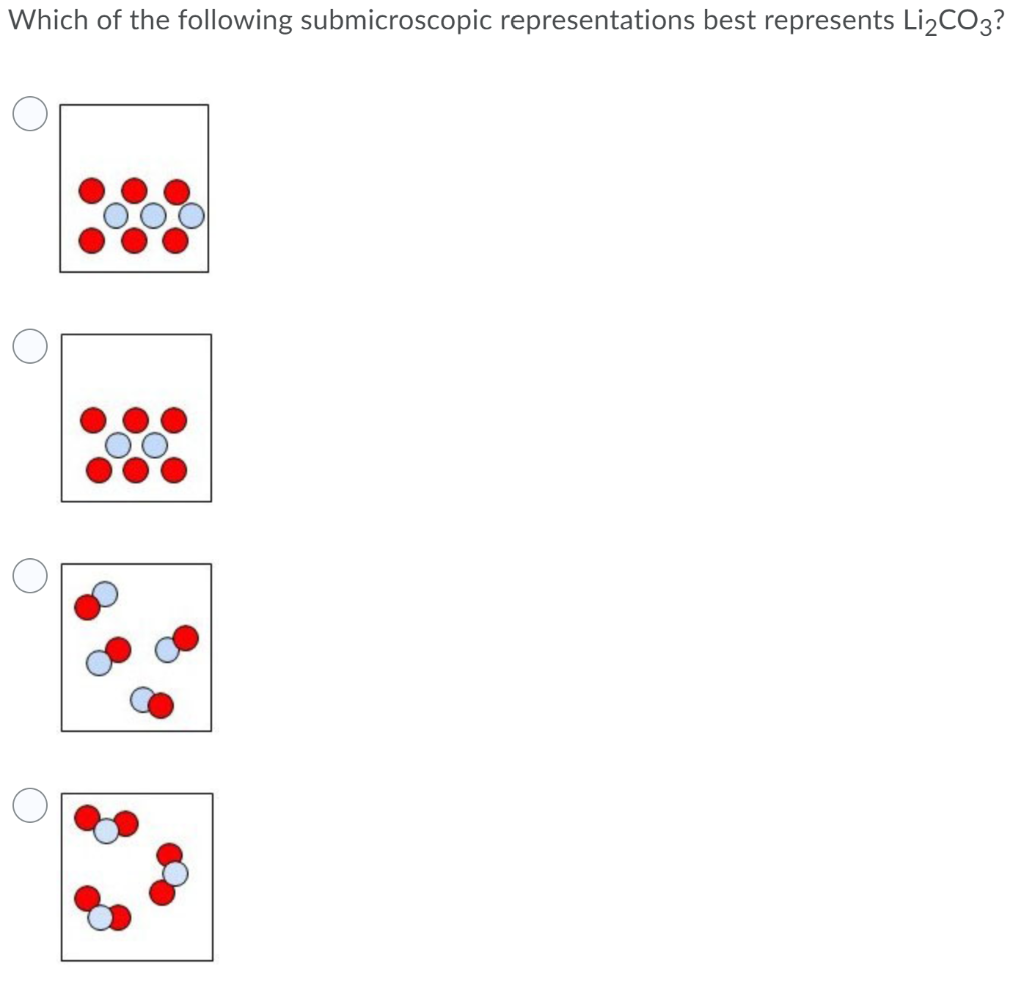 Solved Which of the following submicroscopic representations | Chegg.com
