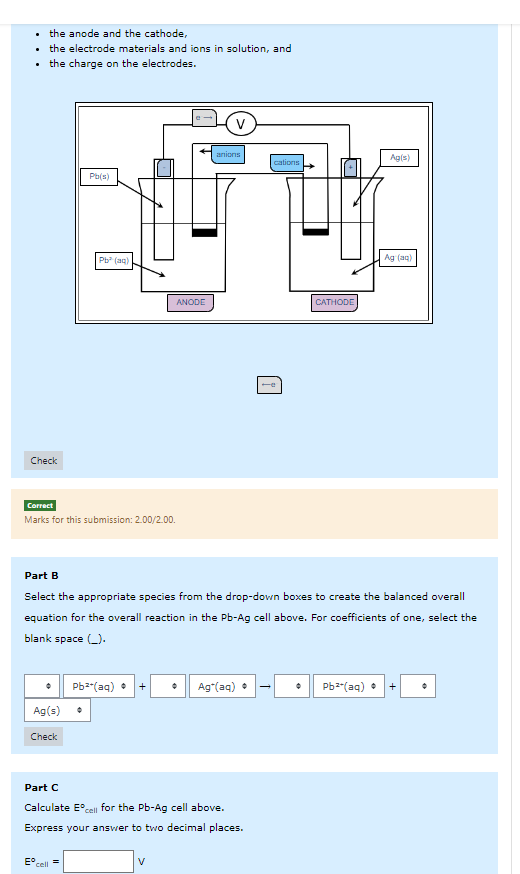 Solved - the anode and the cathode, - the electrode | Chegg.com