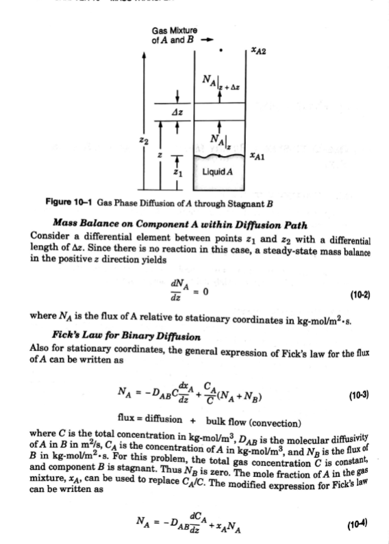 (a) Calculate the constant molar flux of methanol | Chegg.com