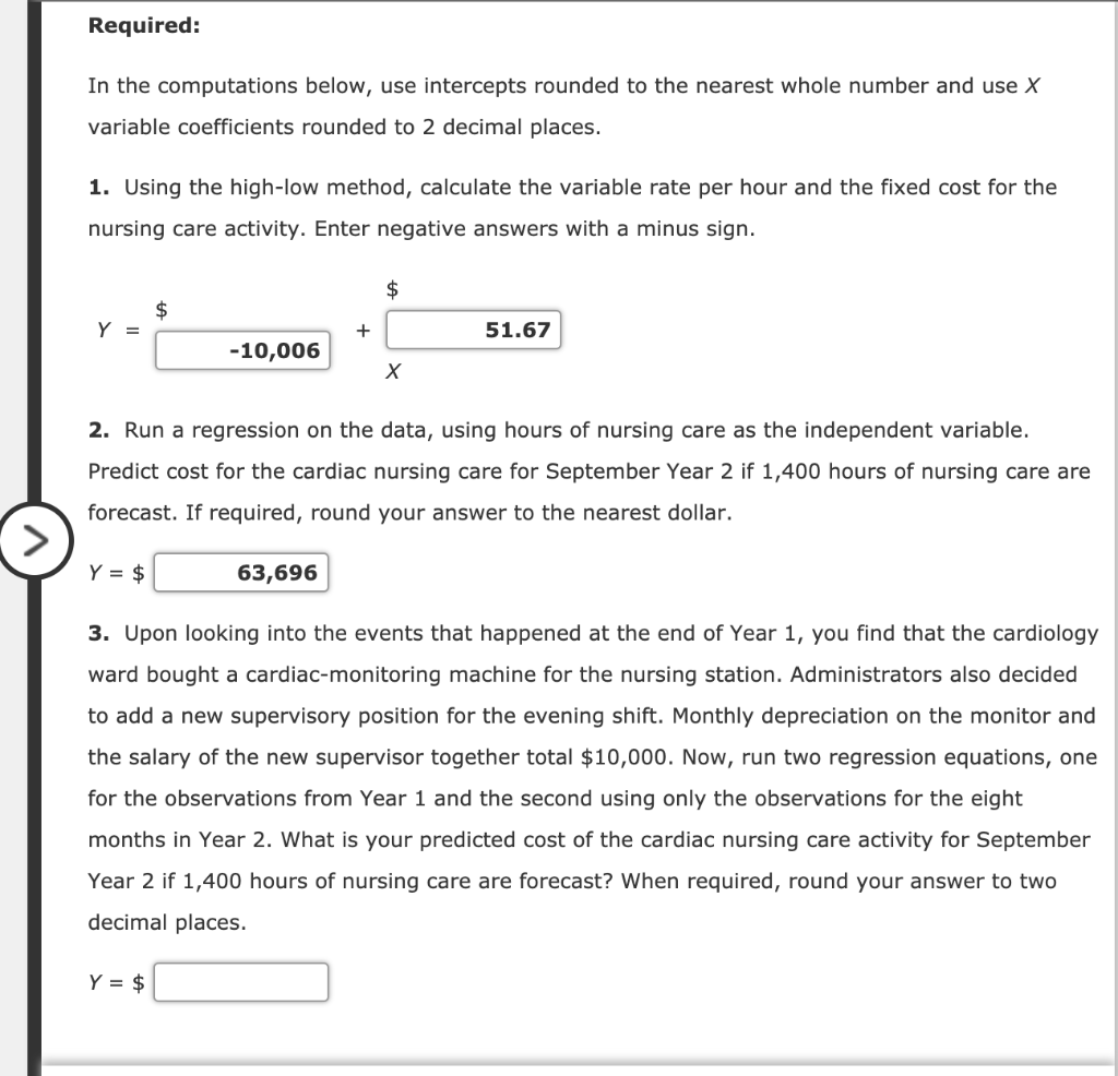 Solved High-Low Method, Scatterplot, Regression Weber Valley | Chegg.com