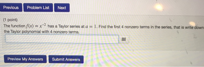Solved Section 8.7: Problem 5 Previous Problem ListNext 1 | Chegg.com