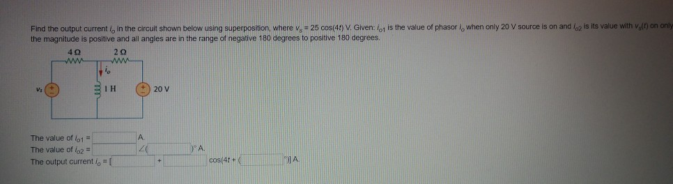 Solved is its value with y.on only me output current loin | Chegg.com
