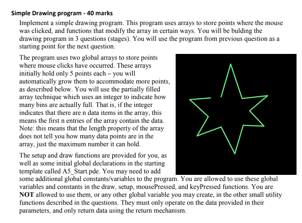 Solved Simple Drawing program - 40 marks Implement a simple | Chegg.com