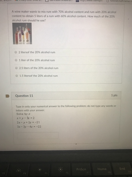 Solved Type ou tutorial math lamar ec in only your numerical | Chegg.com