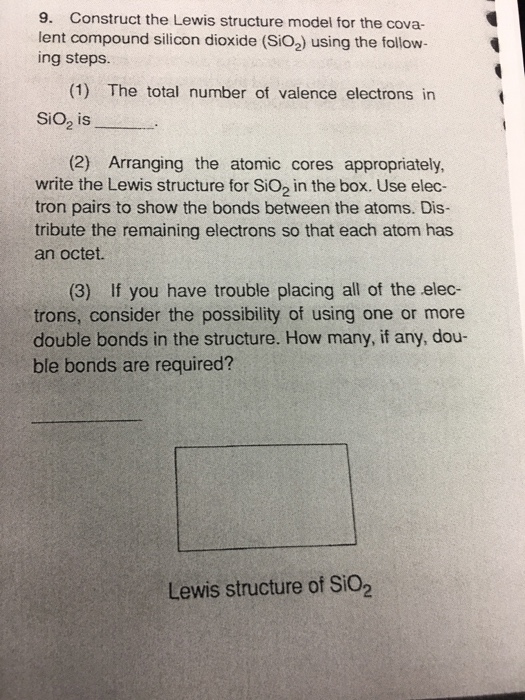 Solved Construct the Lewis structure model for the covalent | Chegg.com