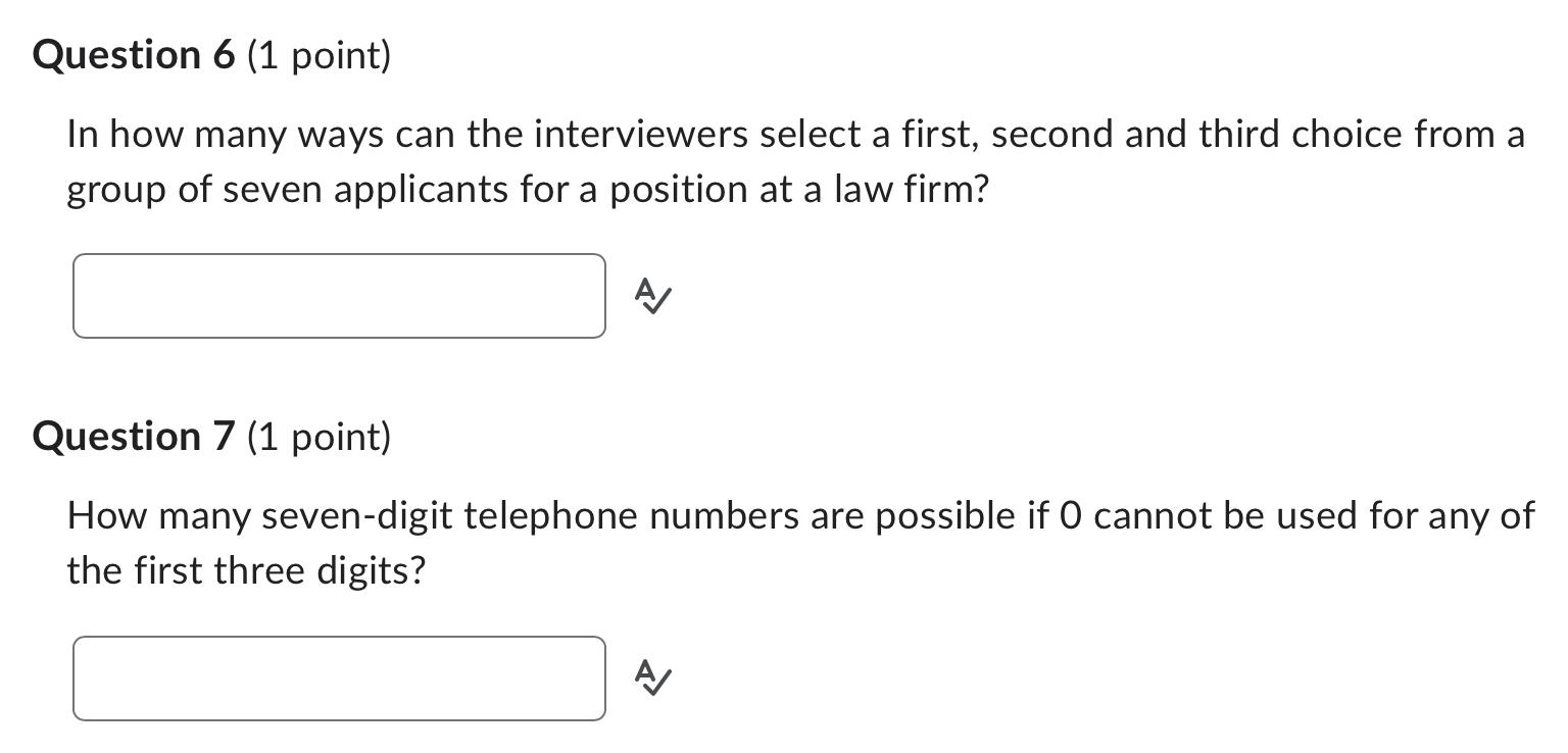 Solved In how many ways can the interviewers select a first, | Chegg.com