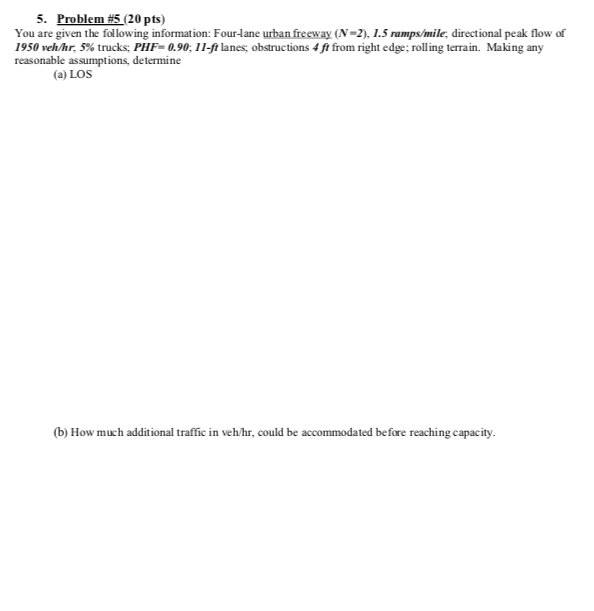 Solved 5. Problem \#5 (20 pts) You are given the following | Chegg.com