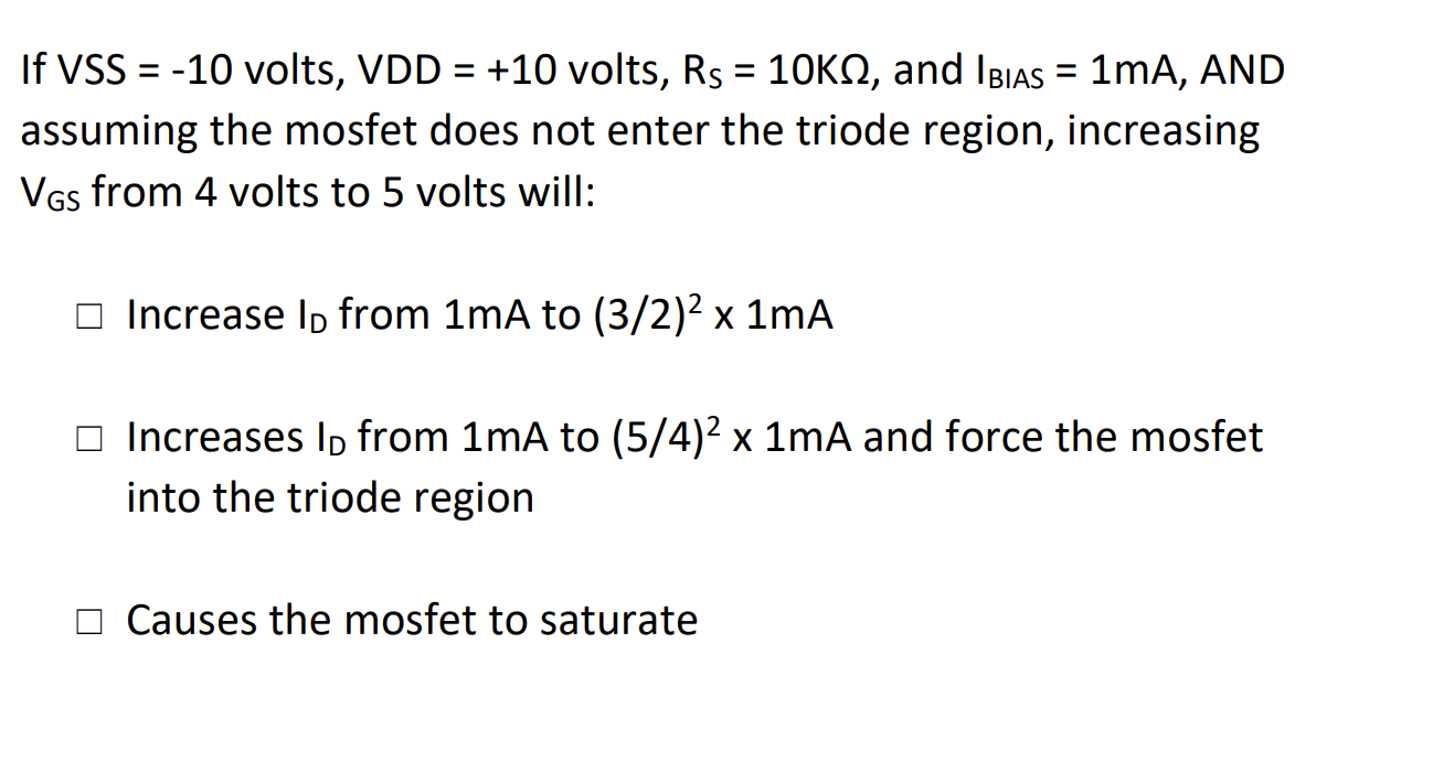 Solved Consider the following amplifier: D Triode Region | Chegg.com