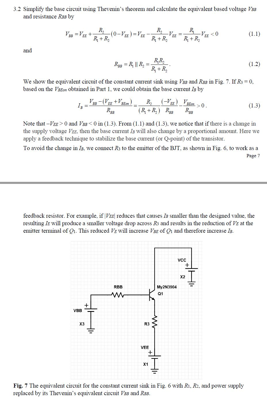 Part 3: Design of a Current Source/Sink The function | Chegg.com