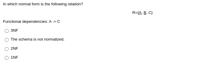 Solved In which normal form is the following relation? | Chegg.com
