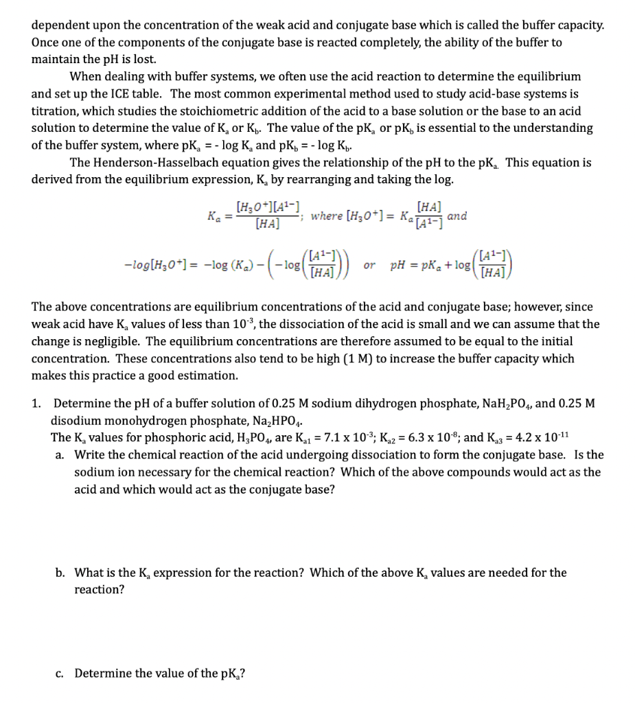 Solved Activity 13 - Acid Base Equilibrium - Buffers - Show | Chegg.com