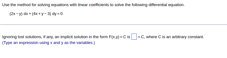 Solved Use the method for solving equations with linear | Chegg.com