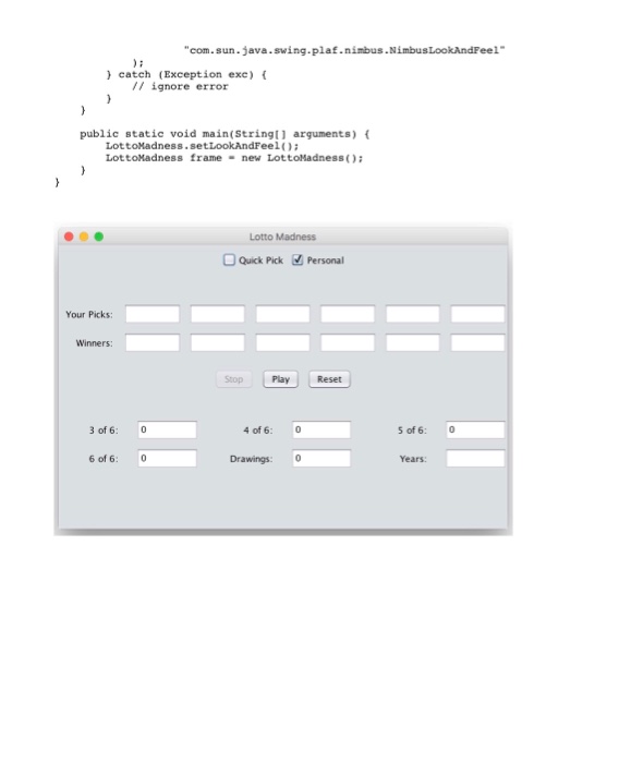 Solved LottoMadness.java 1 Create the file for the program | Chegg.com