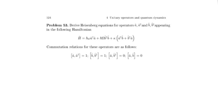 Solved 124 Unitary operators and quantum dynamio Problem 53. | Chegg.com