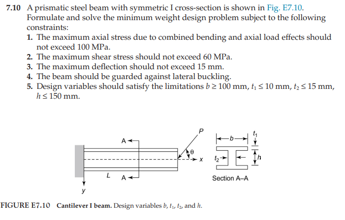 Solved 7.10 A prismatic steel beam with symmetric I | Chegg.com Solved 7.10 A prismatic steel beam with symmetric I | Chegg.com