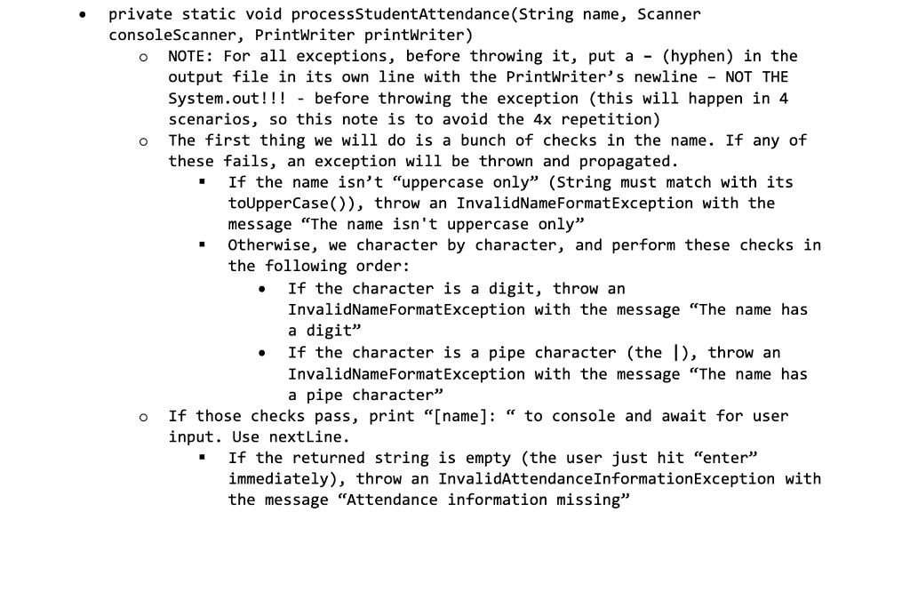 Solution Description Part 1: Exceptions Create | Chegg.com Solution Description Part 1: Exceptions Create | Chegg.com