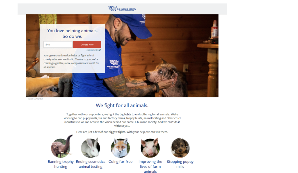 analyzing The Humane Society visual provided, write a | Chegg.com