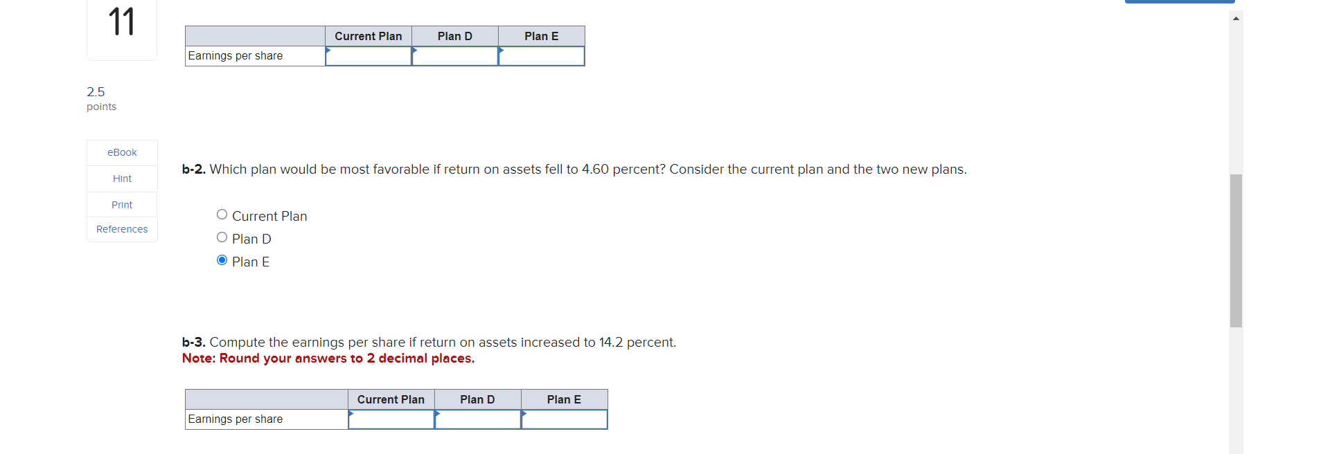 b-4. Which plan would be most favorable if return on | Chegg.com