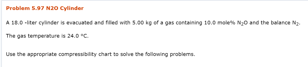 Solved Problem 5.97 N20 Cylinder A 18.0-liter cylinder is | Chegg.com