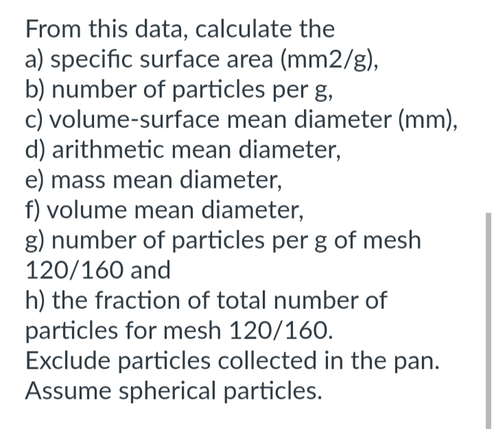 Solved 2. Sand was collected and processed using a sieve. | Chegg.com
