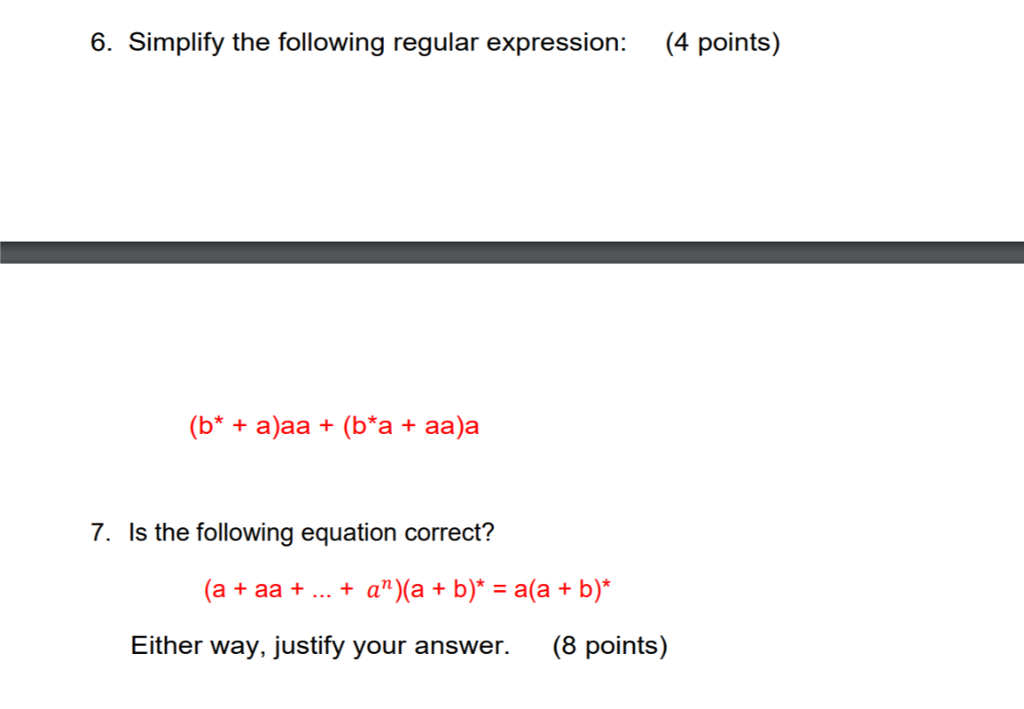 Solved 6. Simplify the following regular expression: 4 | Chegg.com