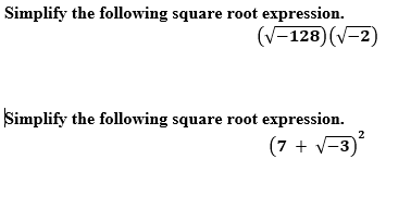 Solved Evaluate the following square root expression. | Chegg.com