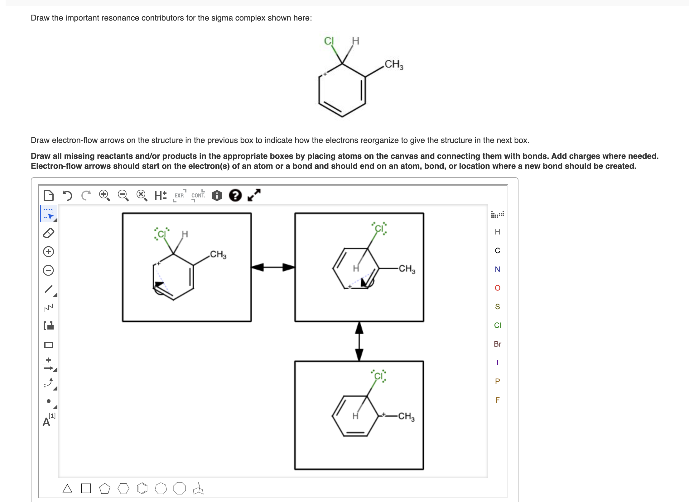 Solved Draw the important resonance contributors for the | Chegg.com