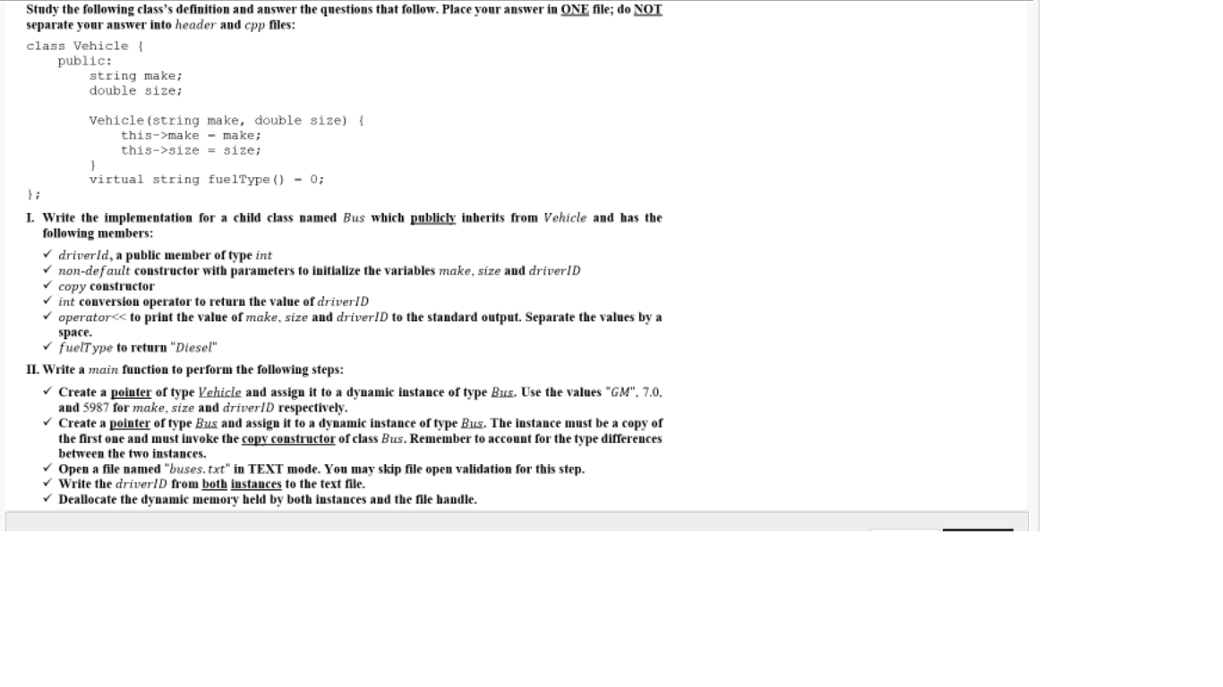 Study the following class's definition and answer the | Chegg.com