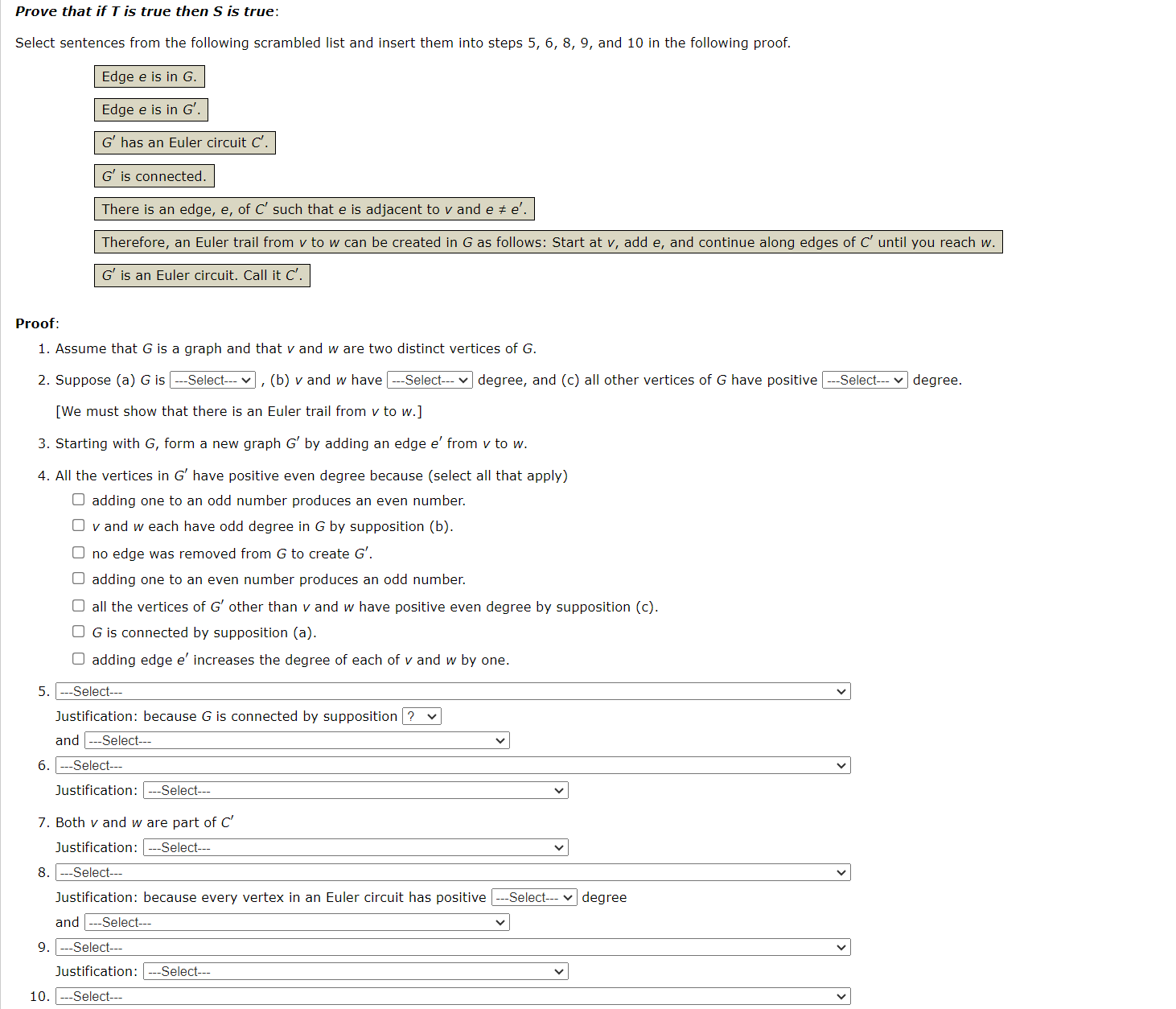 Solved Select sentences from the following scrambled list | Chegg.com