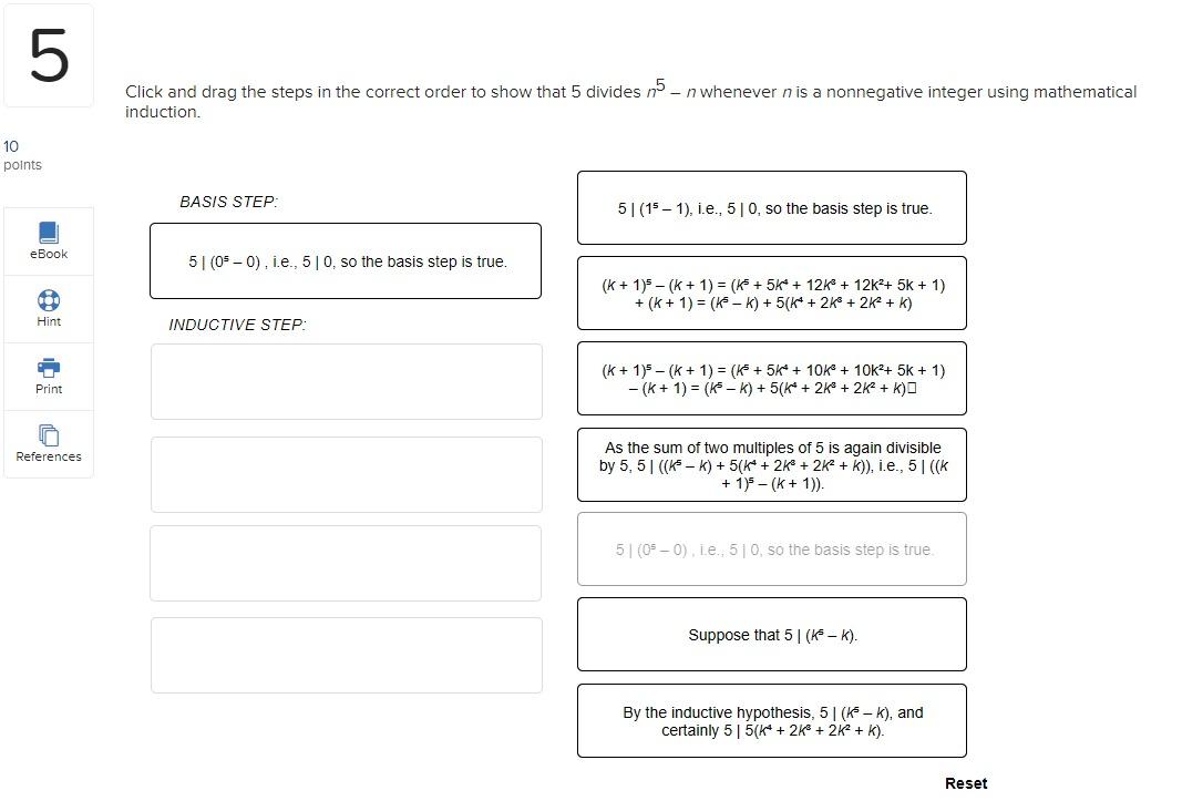 Solved 5 Click and drag the steps in the correct order to | Chegg.com