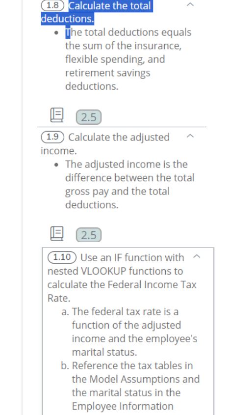 Solved - Dhe total deductions equals the sum of the | Chegg.com