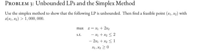 Solved Use the simplex method to show that the following LP | Chegg.com