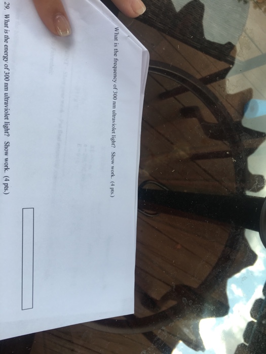 Solved What is the frequency of 300 nm ultraviolet light? | Chegg.com