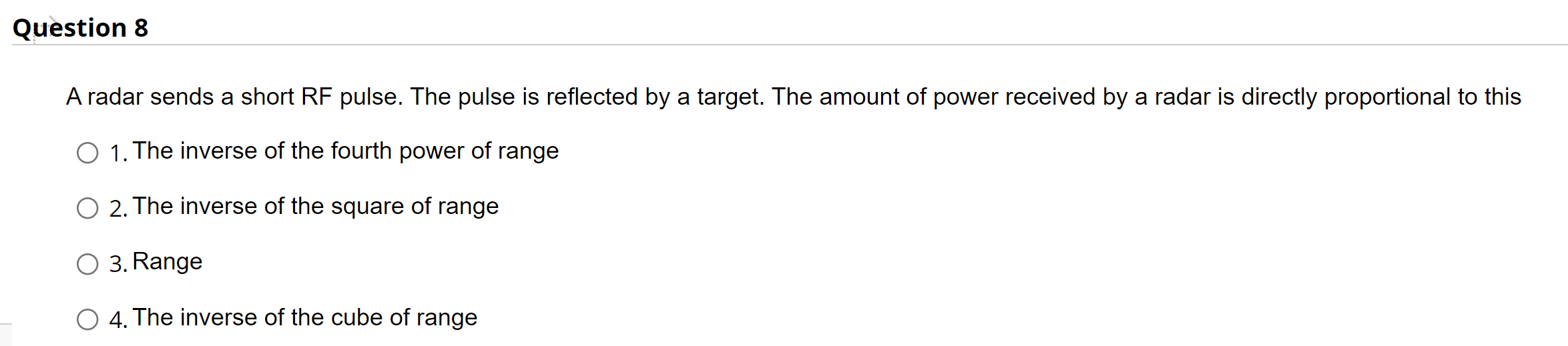 Solved A radar sends a short RF pulse. The pulse is | Chegg.com