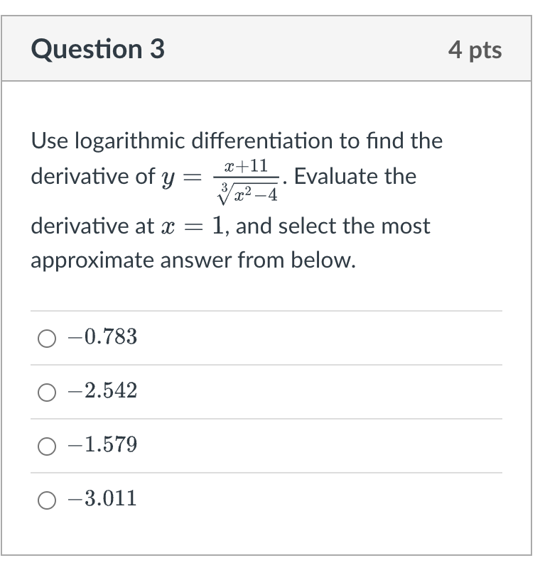 Solved Use logarithmic differentiation to find the | Chegg.com