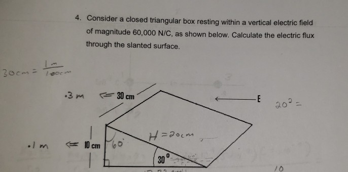 Solved 4. Consider a closed triangular box resting within a | Chegg.com