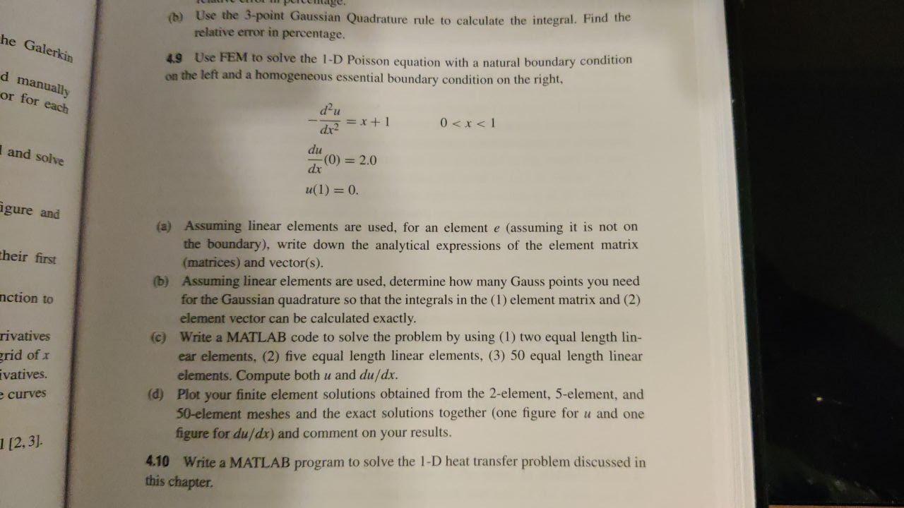 (b) Use the 3-point Gaussian Quadrature rule to | Chegg.com