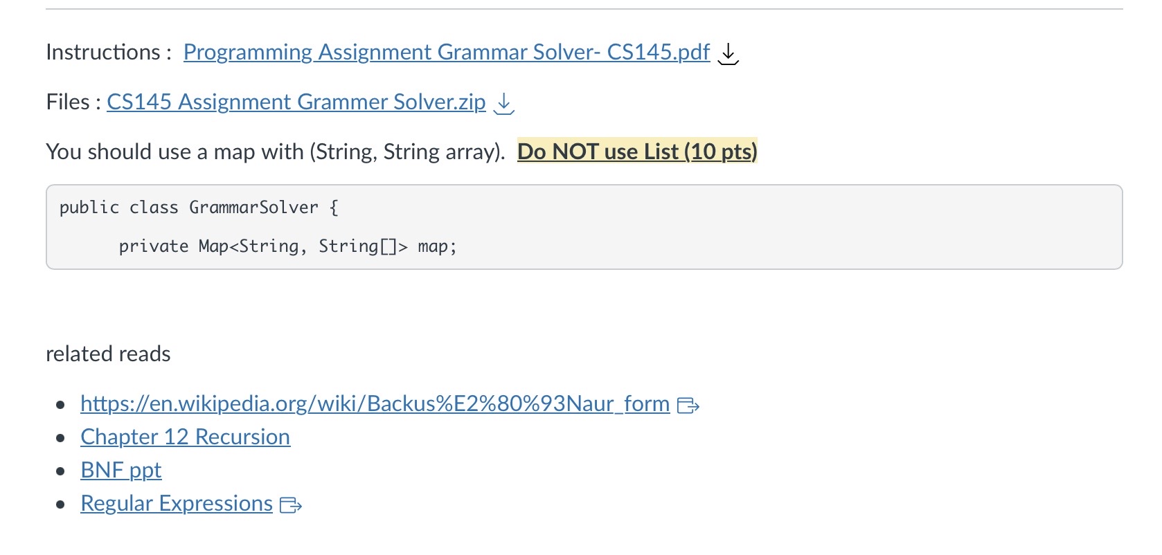 Solved Instructions : Programming Assignment Grammar Solver- | Chegg.com