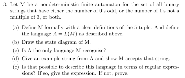 Solved 3. ﻿Let \( ﻿M \) ﻿be a nondeterministic finite | Chegg.com