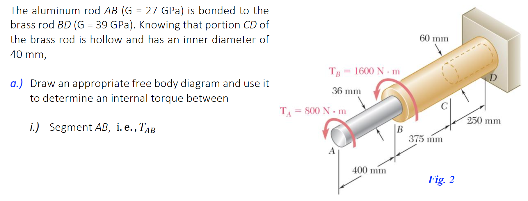 Solved a.)Draw an appropriate free body diagram and use it | Chegg.com