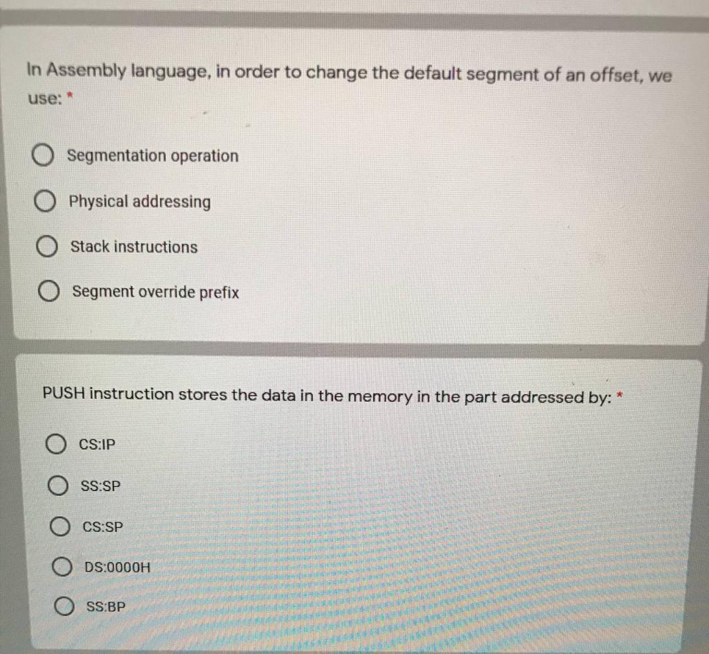 Solved In Assembly language, in order to change the default | Chegg.com