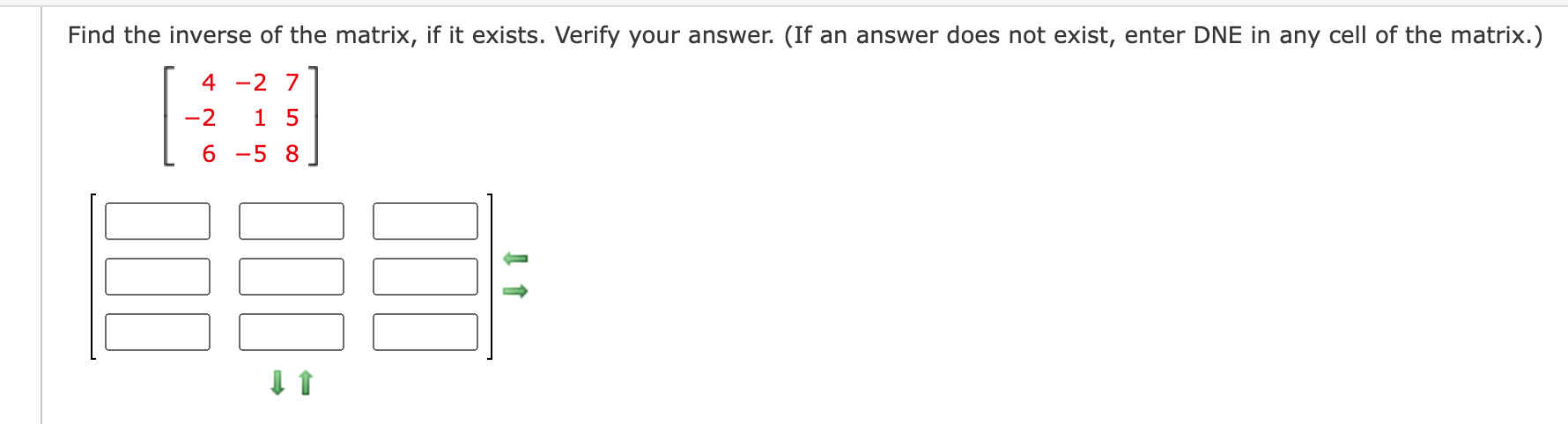 Solved Find the inverse of the matrix, if it exists. Verify | Chegg.com