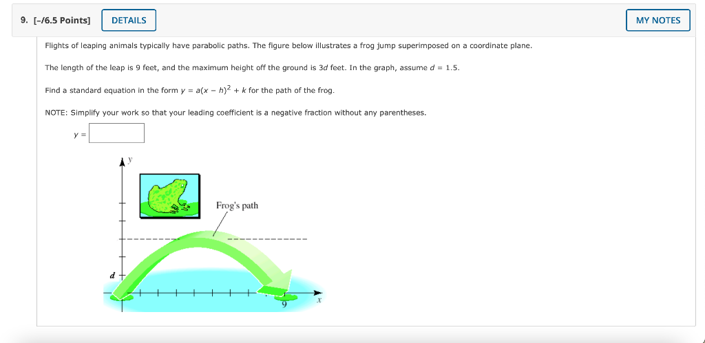 Solved Flights of leaping animals typically have parabolic | Chegg.com