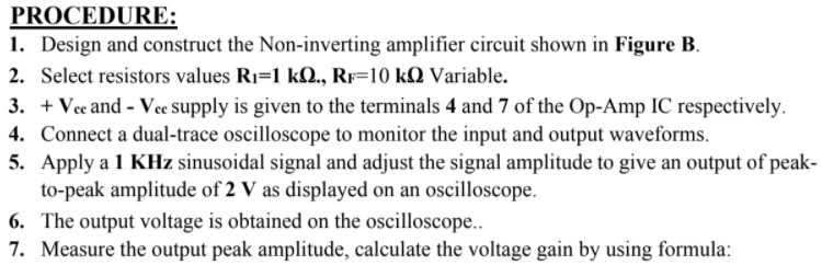 Solved RE W 10K +12V Ra Vo V2 -12v PROCEDURE: 1. Design | Chegg.com